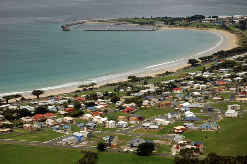 De Baai Van Apollo, Victoria Australië Stock Foto - Image of huis, lijn ...