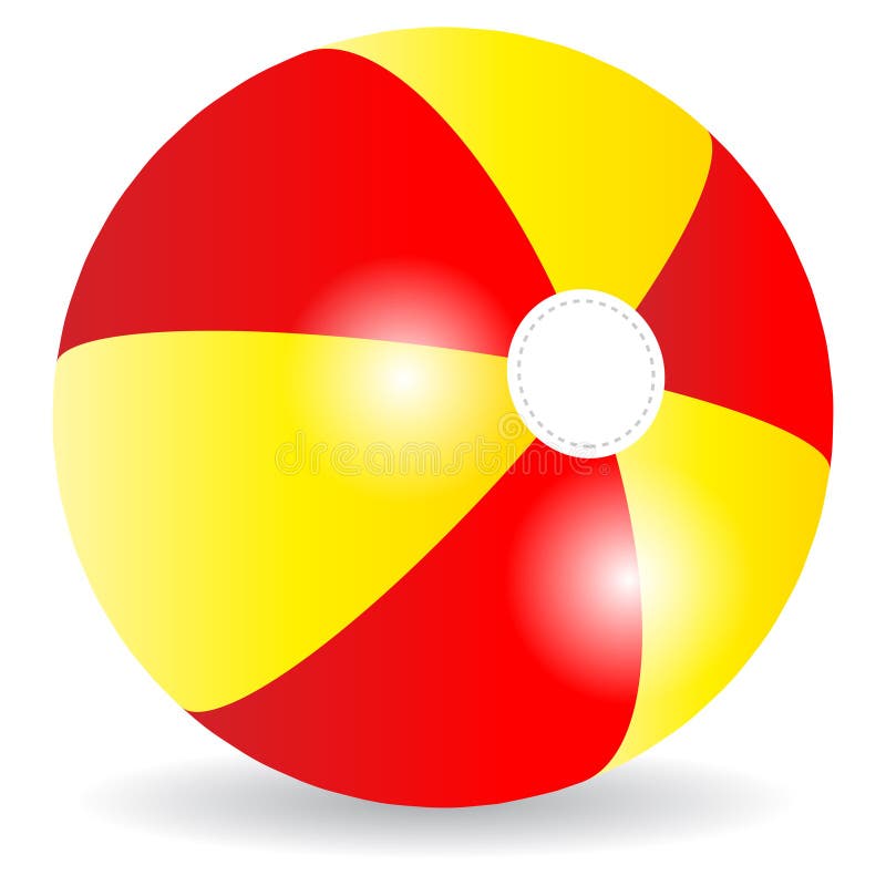 De bal van het strand vector illustratie. Illustration of zwart - 15840439