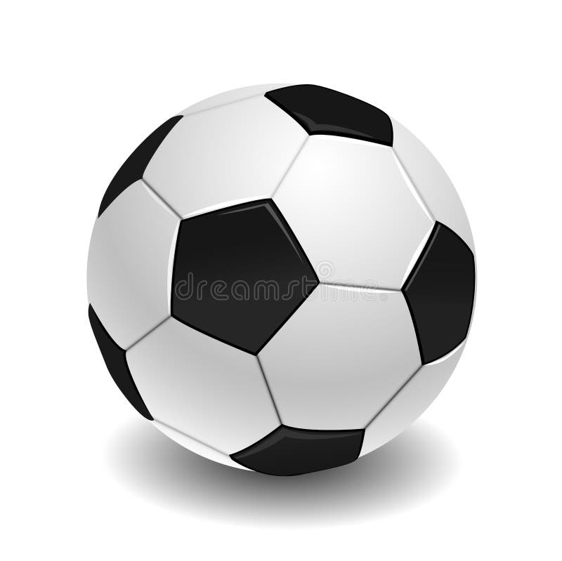 De Bal Van Het Voetbal Op Witte Achtergrond Vector Illustratie ...