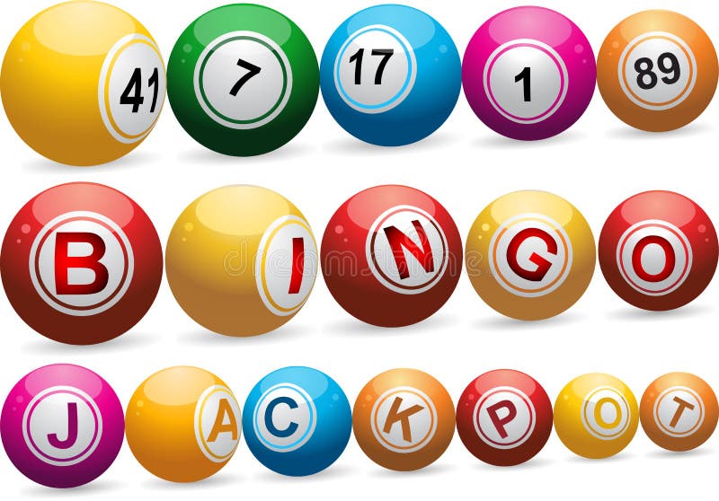 Bingo ballen op wit vector illustratie. Illustration of achtergrond ...