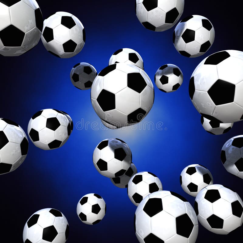 De ballen van het voetbal stock illustratie. Illustration of vliegen ...