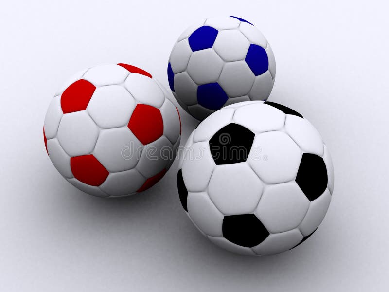 DE BALLEN VAN HET VOETBAL stock illustratie. Illustration of sprong ...