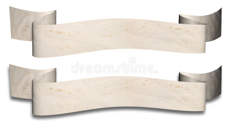 De banner van het document stock illustratie. Illustration of perkament ...