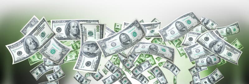 Geld banner stock afbeelding. Image of sparen, vliegen - 7019623