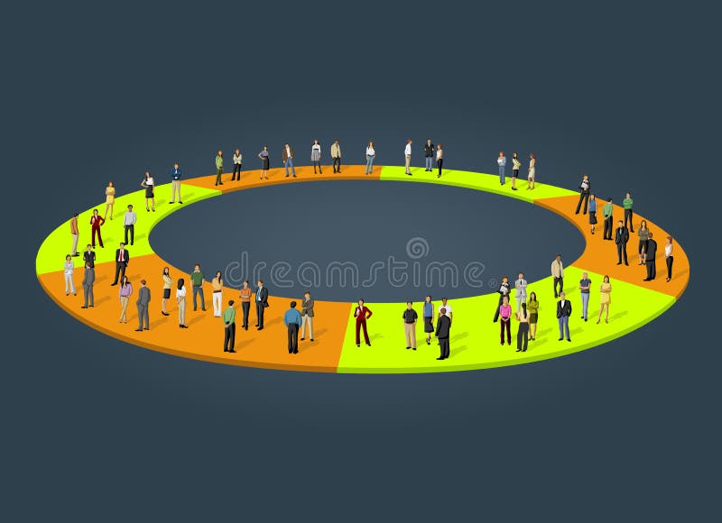 De Bedrijfsmensen Op Het Werk Verwerken Vector Illustratie ...