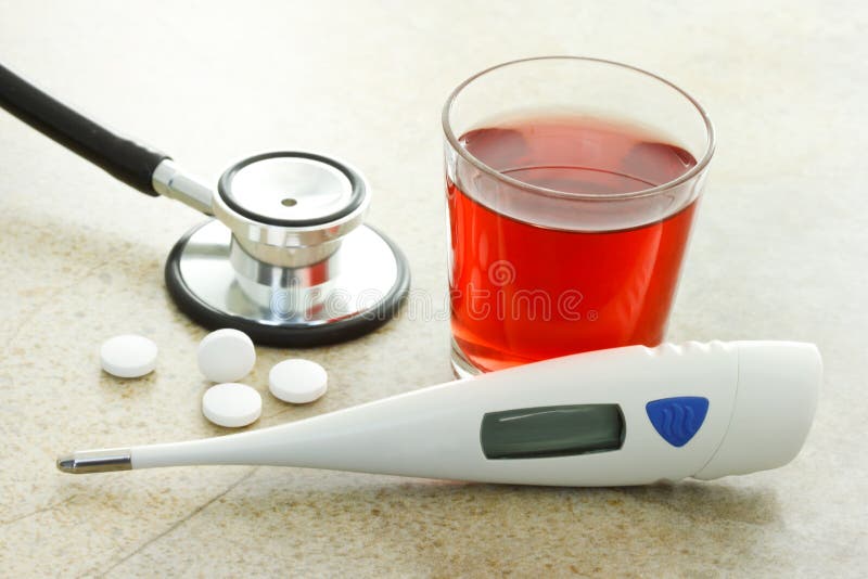 De Behandeling En De Zorg Van De Griep Stock Afbeelding - Image of ...