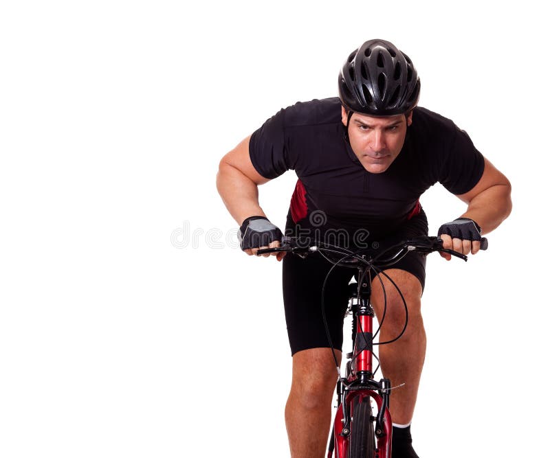 Fietser stock foto. Image of rood, berg, mens, volwassen - 15076560