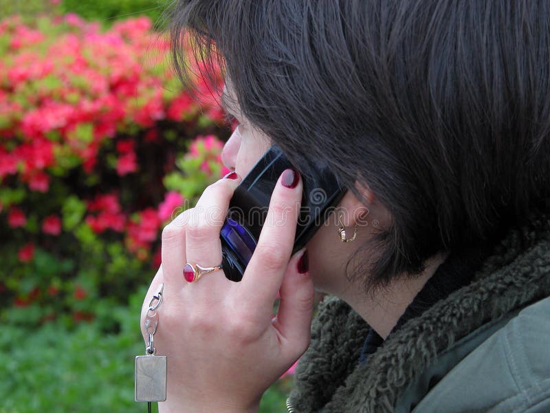 Telefoongesprek stock foto. Image of aanslutingen, rood - 76746
