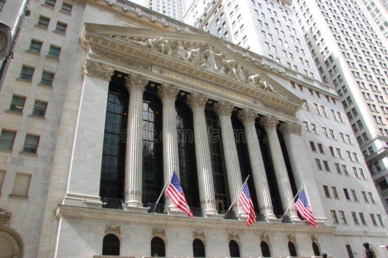 De V.S., New York, Wall Street, Beurs Redactionele Fotografie - Image ...