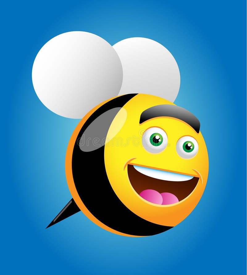 De Bij van de honing vector illustratie. Illustration of tekening ...