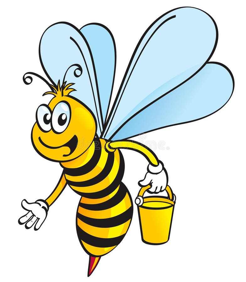 De Bij van de honing stock illustratie. Illustratie bestaande uit klem ...