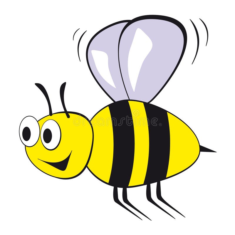 Vliegende Bij vector illustratie. Illustration of dier - 24054099