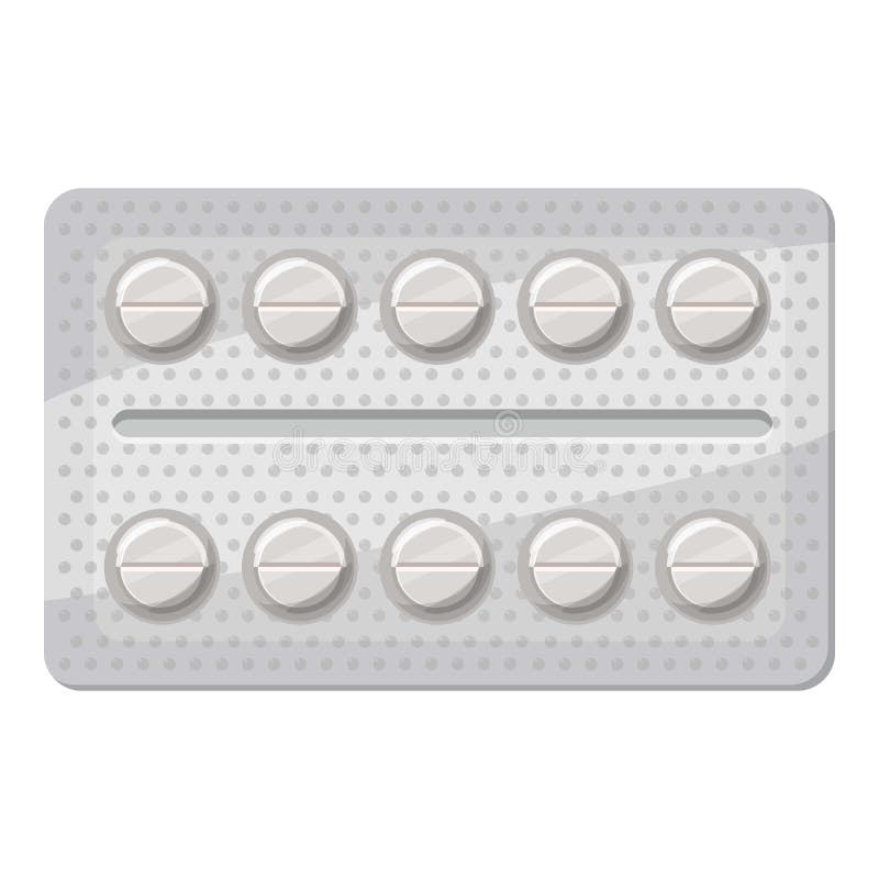 Pil Blister Pictogram Isometrische Stijl Vector Illustratie ...