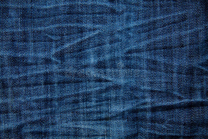 De Blauwe Gerimpelde Textuur Van Denimjeans, Achtergrond Stock ...