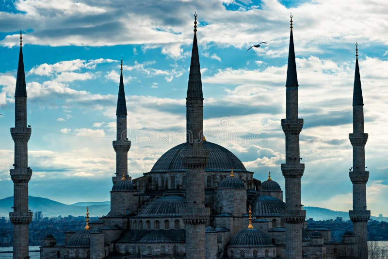 De Blauwe Moskee, Istanboel, Turkije. Stock Foto - Image of landschap ...