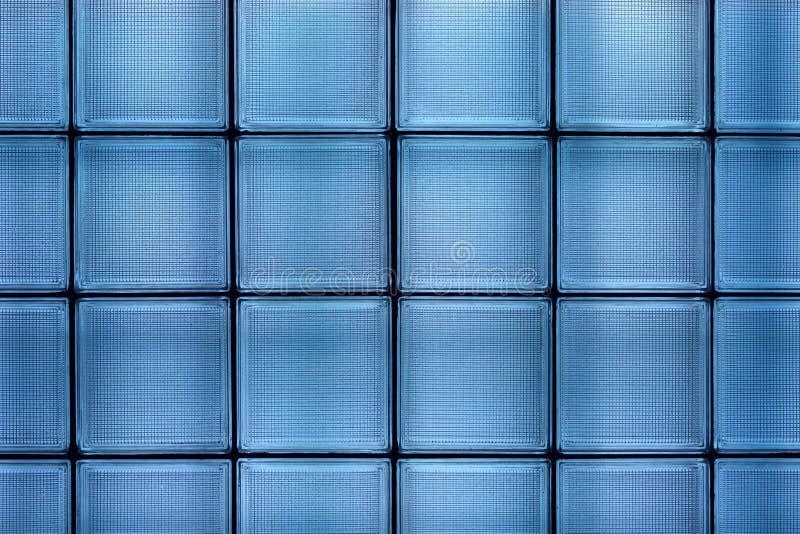 De Blauwe Muur Van De Glastegel Stock Foto - Image of lijnen, badkamers ...