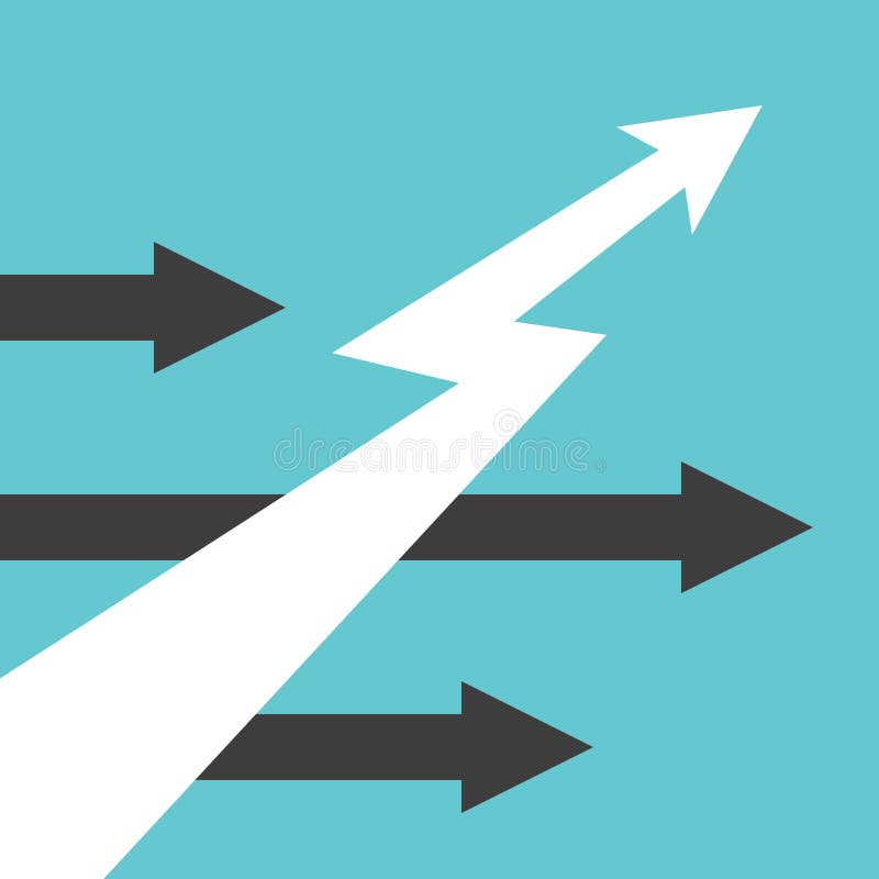 De Bliksem Vormde Unieke Pijl Vector Illustratie - Illustration of ...