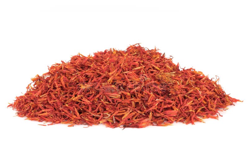 Saffloer stock afbeelding. Image of sinaasappel, rood - 9563511