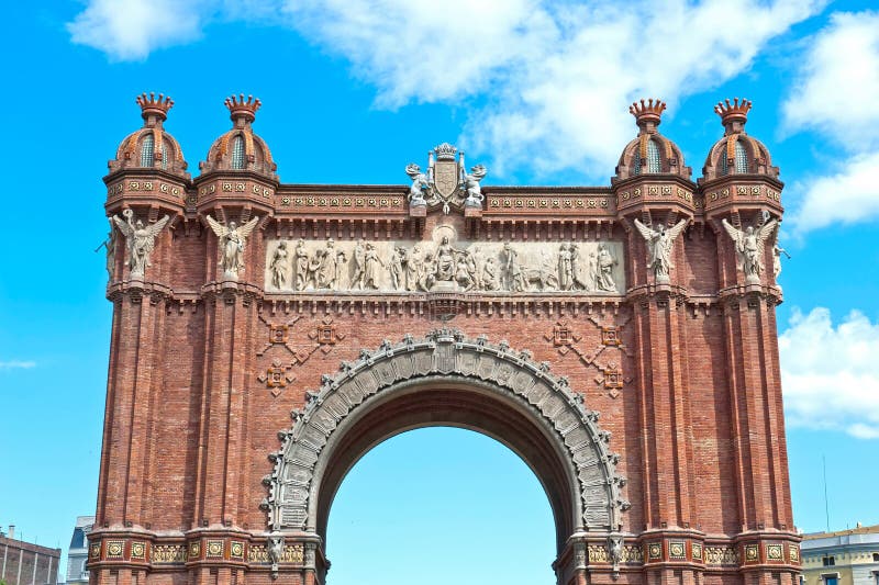 De Boog Van De Triomf (Arc DE Triomf), Barcelona Stock Foto - Image of ...