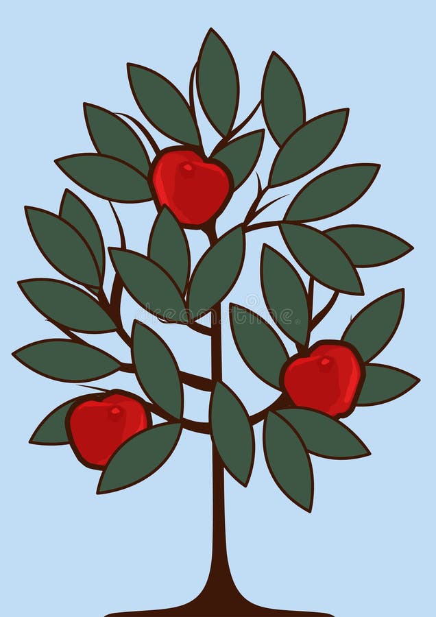 De boom van de appel vector illustratie. Illustration of gewas - 13361459
