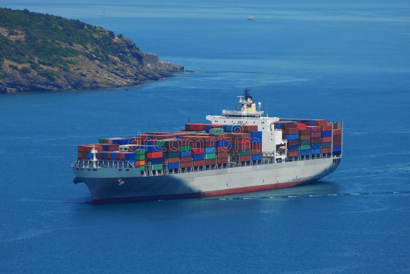 De boot van de container stock foto. Image of goederen - 14550690