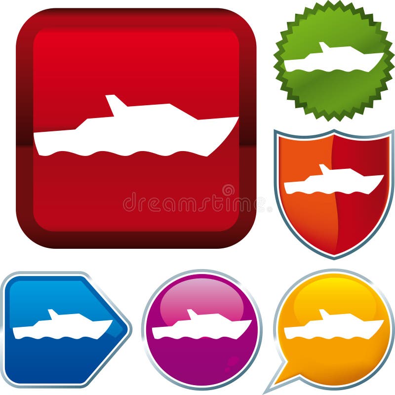 De boot van het pictogram vector illustratie. Illustration of ...