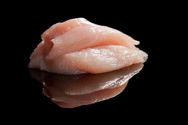 De Borst Van De Kip Op Zwarte. Stock Afbeelding - Image of schot ...