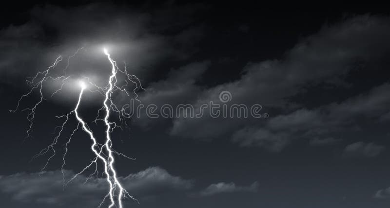 Bliksem stock afbeelding. Image of stormachtig, donker - 20136537