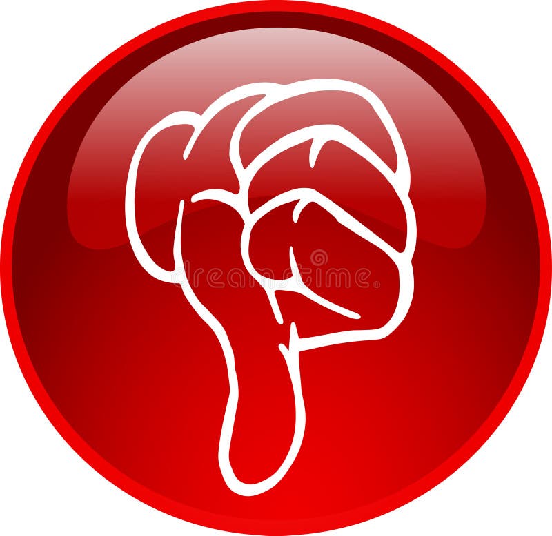 De Bouton Pouce Rouge Vers Le Bas Illustration Stock - Illustration du ...