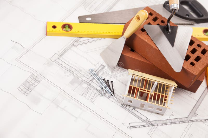 De bouw! stock afbeelding. Image of ontwerp, evaluatie - 12693081