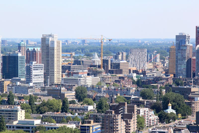 De Bouw Van Een Moderne Stad, Rotterdam, Nederland Redactionele ...