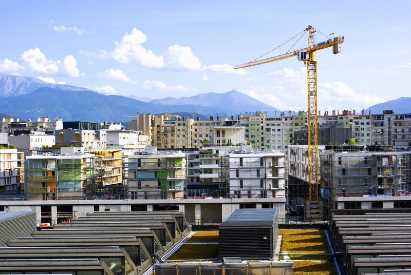 De bouw van een stad stock afbeelding. Image of constructie - 21051491