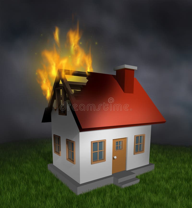 Huisbrand stock illustratie. Illustration of gebouwd - 26813640