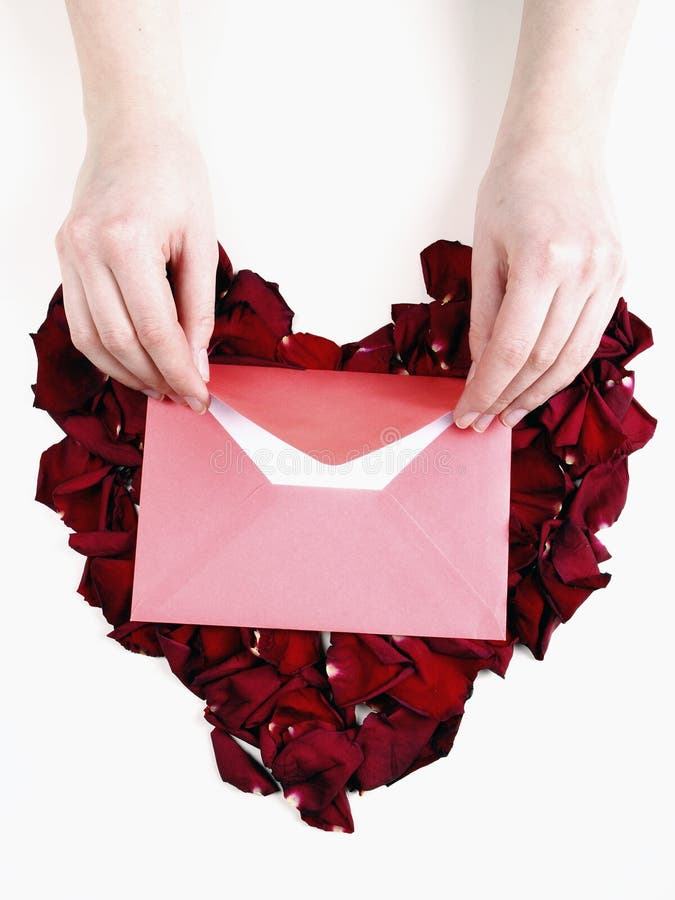 Liefdesbrief stock foto. Image of vakantie, rood, datum - 4075194