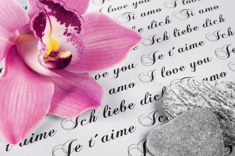 Liefdesbrief stock foto. Image of kaart, vrouw, bloem - 8823194