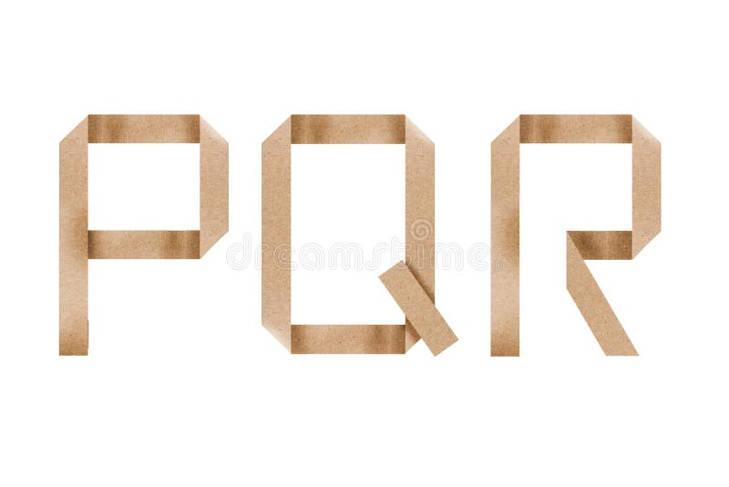 Origami alfabetletters pqr stock afbeelding. Image of illustratie ...