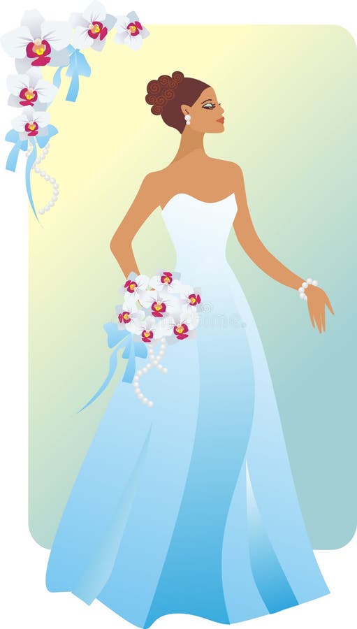 De brunette van de bruid vector illustratie. Illustration of elegant ...