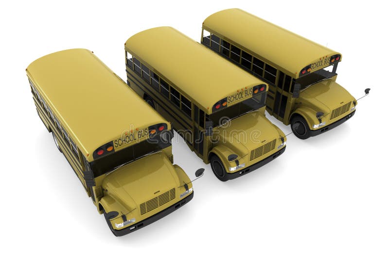 De bussen van de school stock illustratie. Illustration of leeg - 11540016