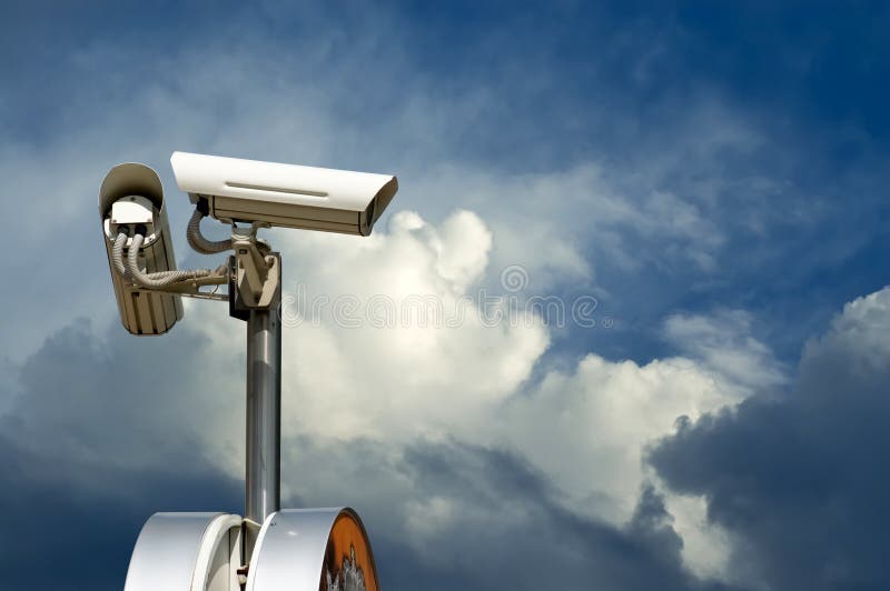 De Camera Van De Veiligheid Stock Afbeelding - Image of bezit, blauw ...