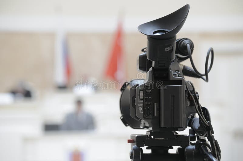 TV-camera. stock foto. Image of camera, multimedia, vlaggen - 6845990