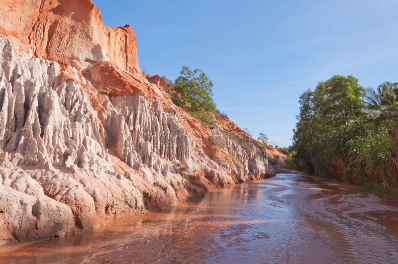 De Canion Van De Feestroom. Mui Ne. Vietnam Stock Afbeelding - Image of ...