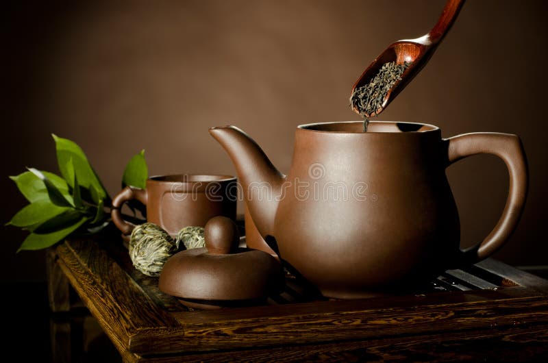 De ceremonie van de thee stock afbeelding. Afbeelding bestaande uit ...