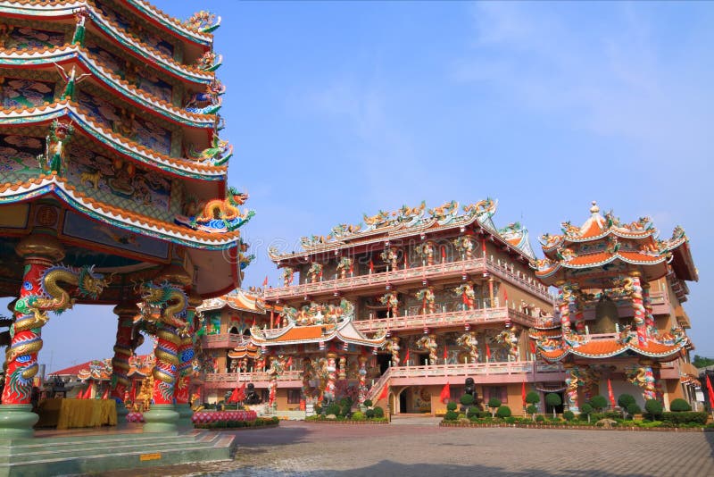 De Chinese Tempel Van Beautyful Stock Afbeelding - Image of perspectief ...