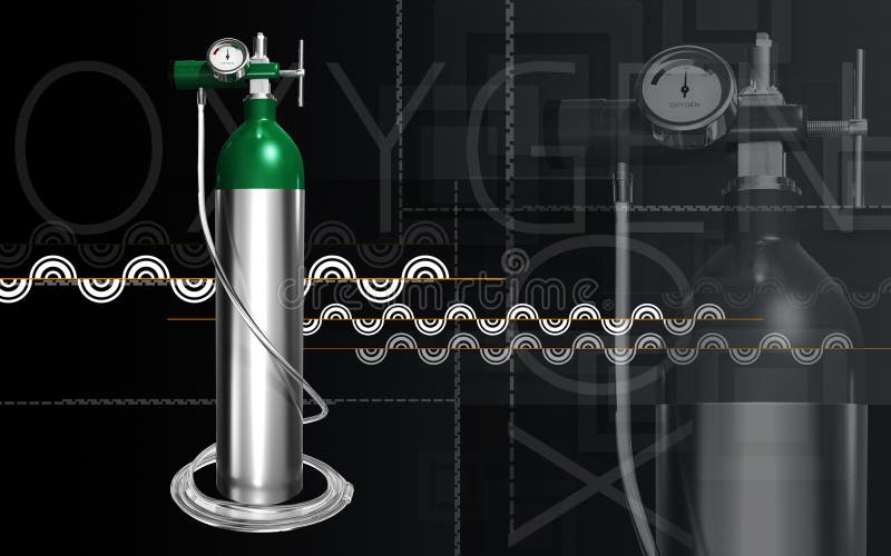 De Cilinder Van De Zuurstof Stock Illustratie - Illustration of marine ...