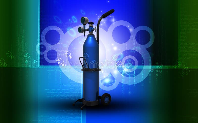 De Cilinder Van De Zuurstof Stock Illustratie - Illustration of drie ...