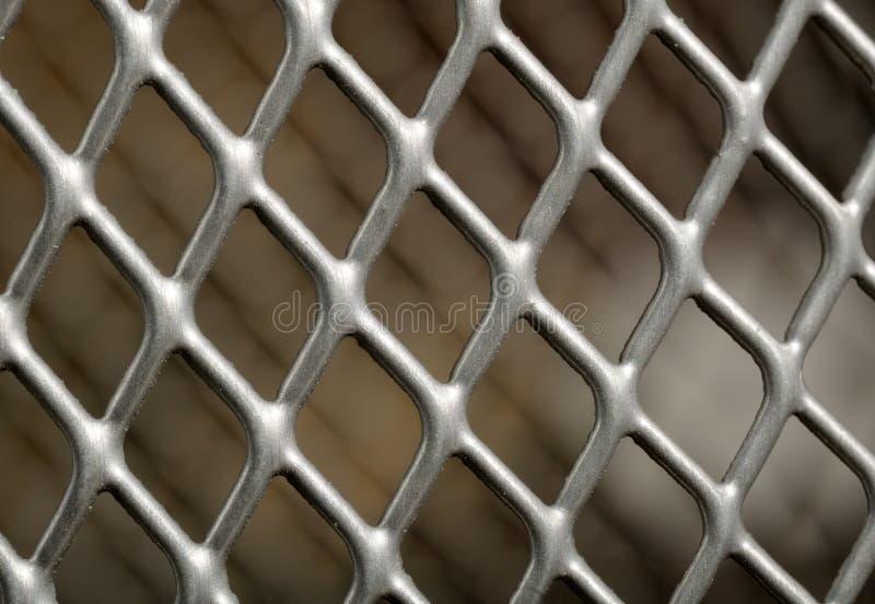 Metaalrooster Versterkt Door Het Oversteken Van Metalen Balken ...