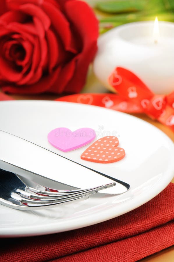 De Close-up Van Rood Nam En Bestek Toe Stock Afbeelding - Image of hart ...