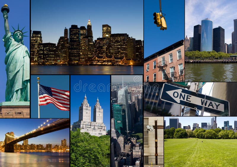 New York collage stock afbeelding. Image of manhattan - 12741797