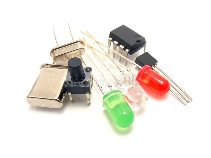 Elektronische componenten stock illustratie. Illustratie bestaande uit ...