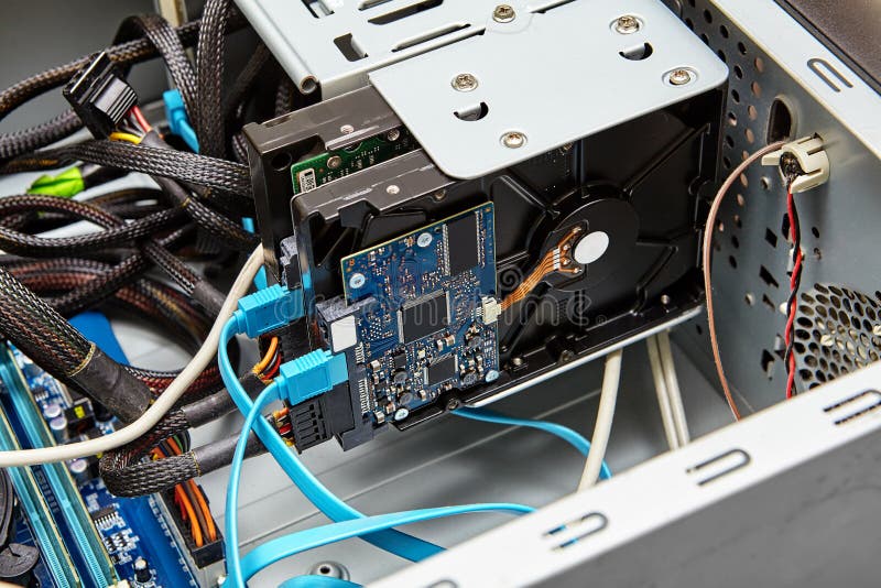 De Computadora Personal Sin Montar Con El Disco Duro Y Los Cables ...